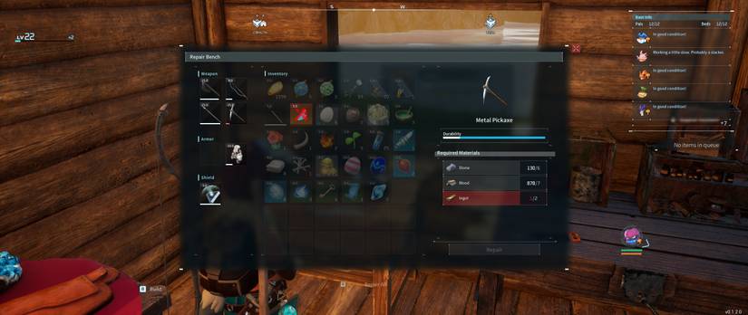 How To Repair Equipment In Palworld