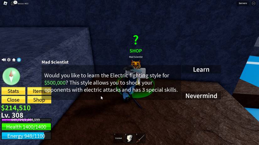 How To Get Electric Fighting Style In Blox Fruits On Roblox