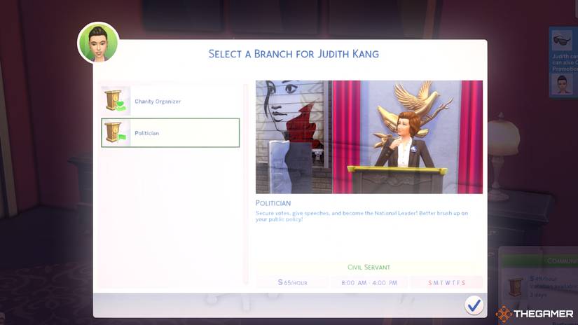 How To Advance The Politician Career In The Sims 4: City Living
