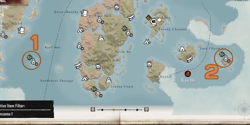 How To Solve The Relics Of The Past Treasure Map Puzzle In Skull And Bones