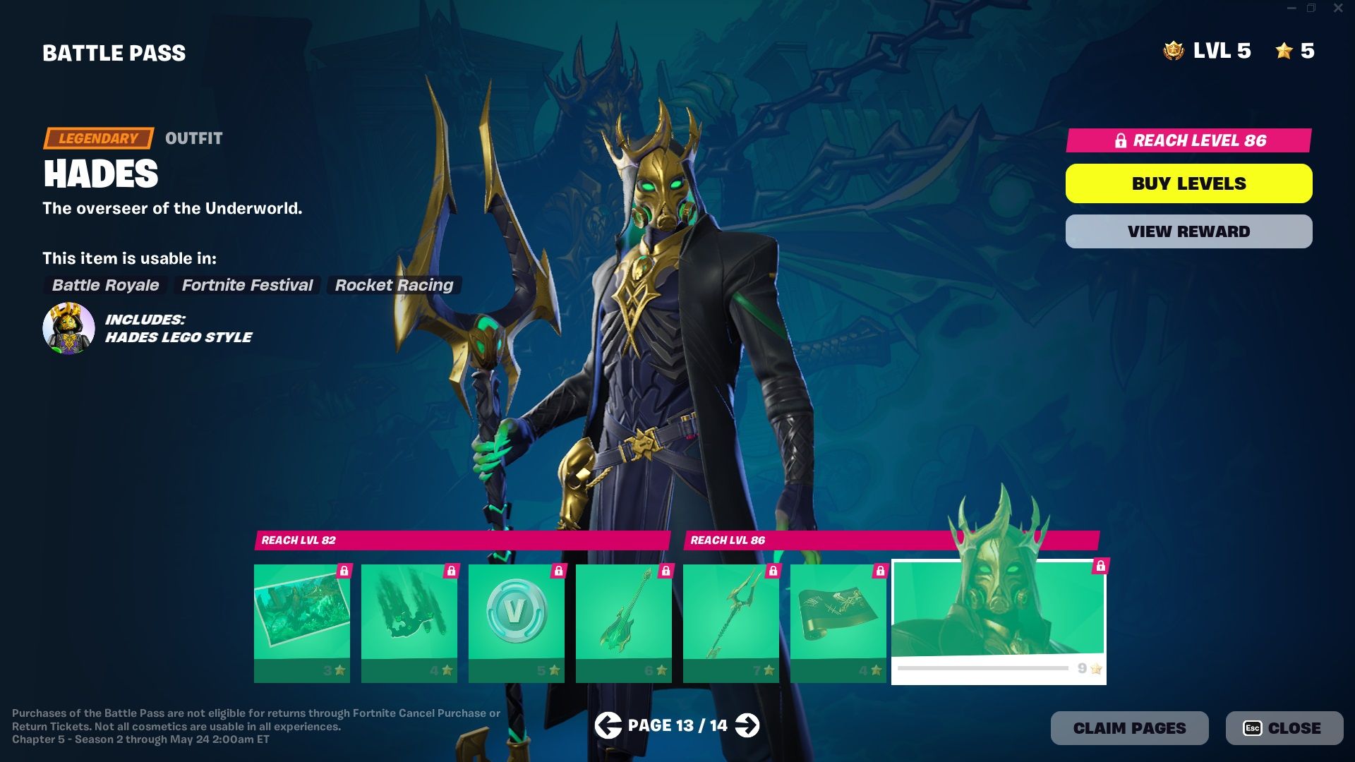 Every Item Included In The Battle Pass For Fortnite: Chapter 5, Season 2
