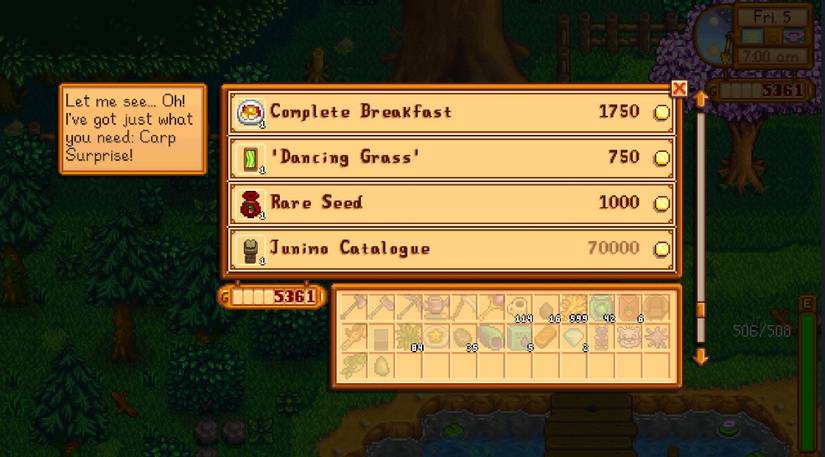 Everything The Traveling Cart Sells In Stardew Valley