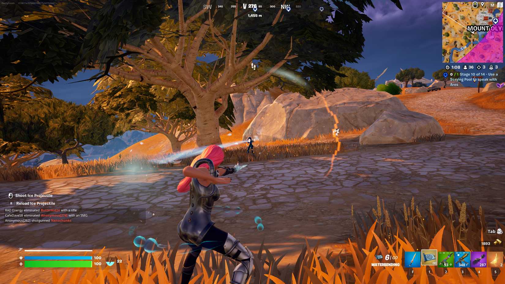 How To Find And Use The Waterbending Mythic In Fortnite