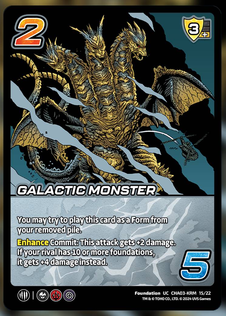 Every Card In UniVersus' Godzilla Challenger Series: King Ghidorah And ...