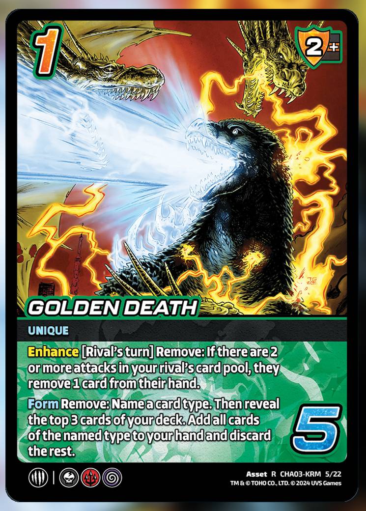 Every Card In UniVersus' Godzilla Challenger Series: King Ghidorah And ...