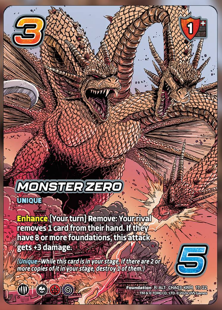 Every Card In UniVersus' Godzilla Challenger Series: King Ghidorah And ...
