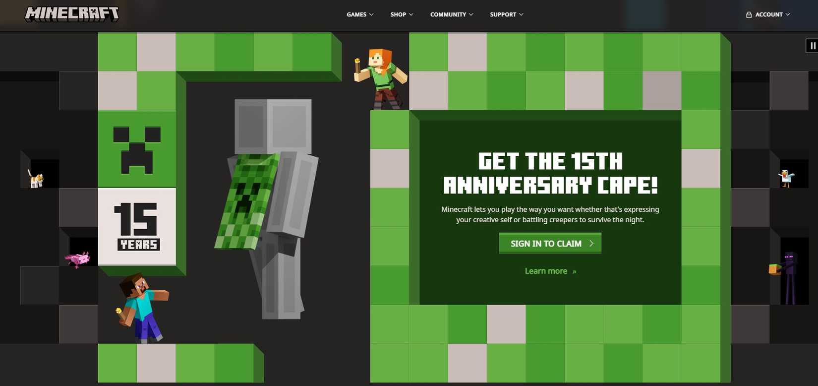 How To Get And Equip The Creeper Cape In Minecraft