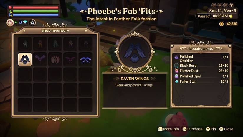 Can You Change Your Wings In Fae Farm?