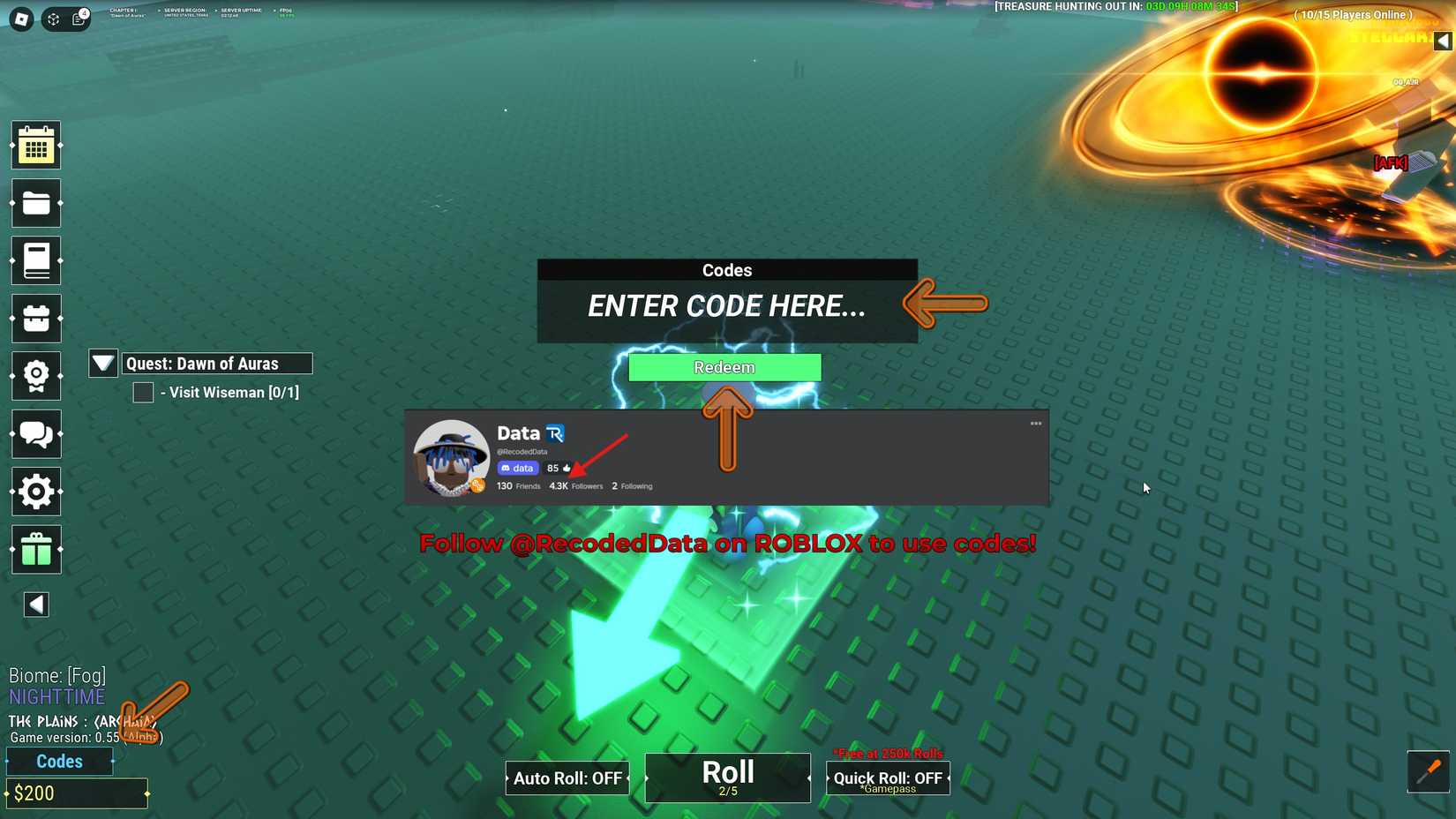 Unknown RNG Codes - Roblox