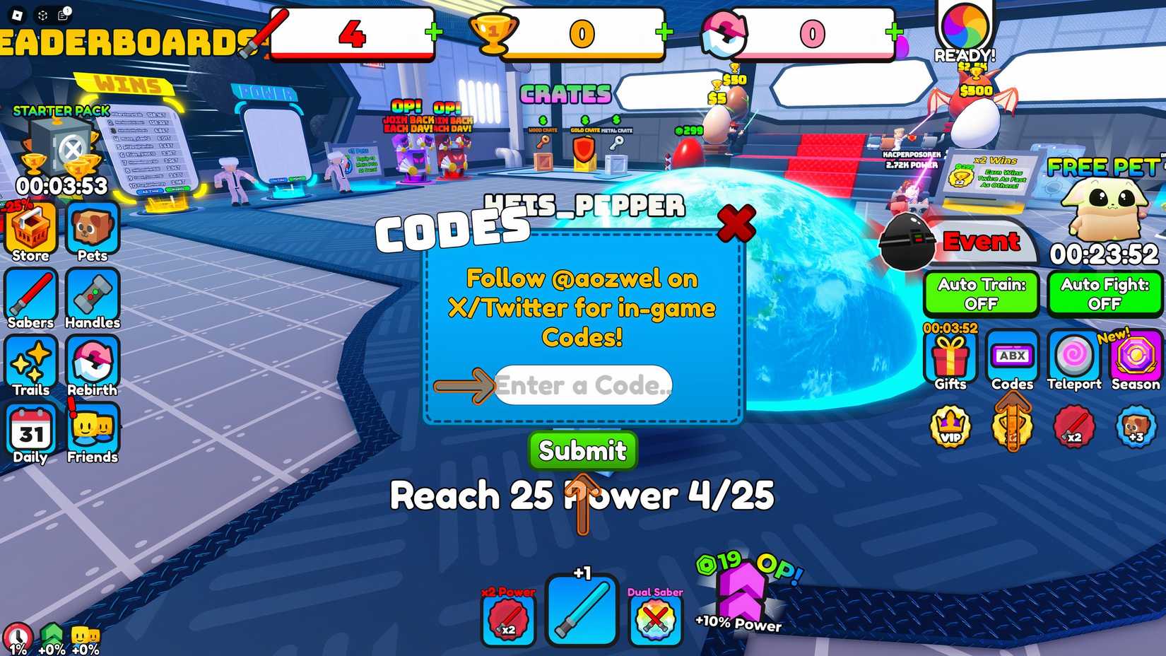 Saber Battle Simulator Codes - Roblox