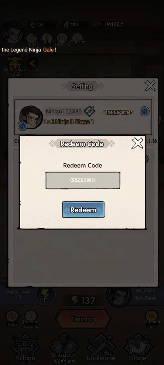 Go-Go Ninja Codes