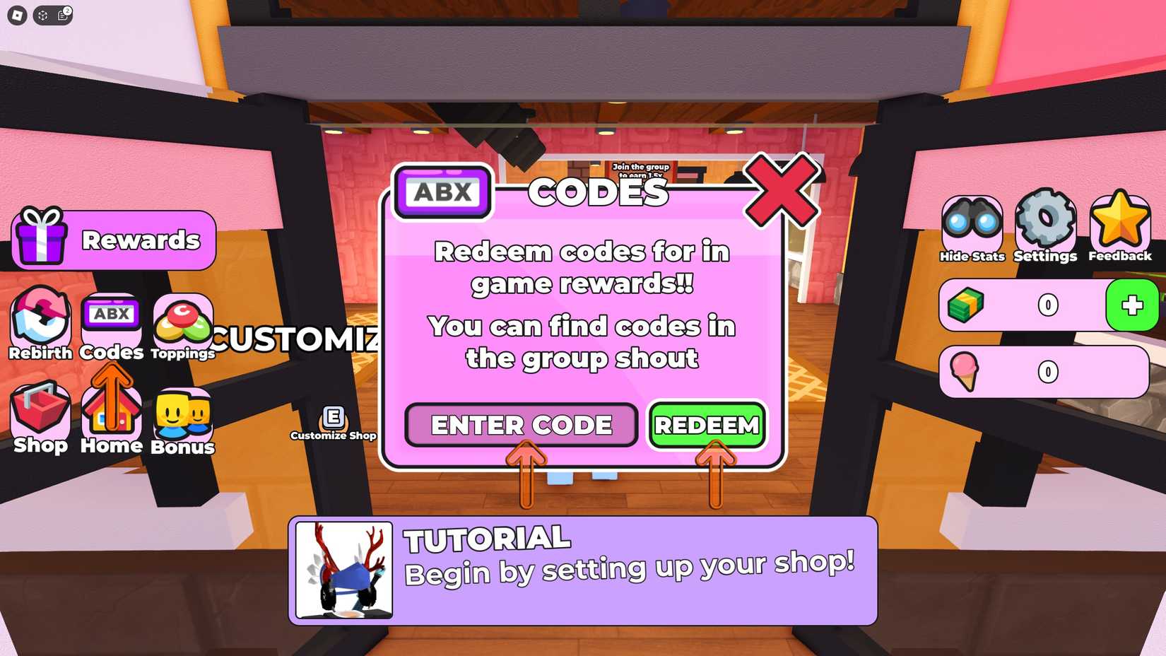 Ice Cream Shop Tycoon Codes - Roblox