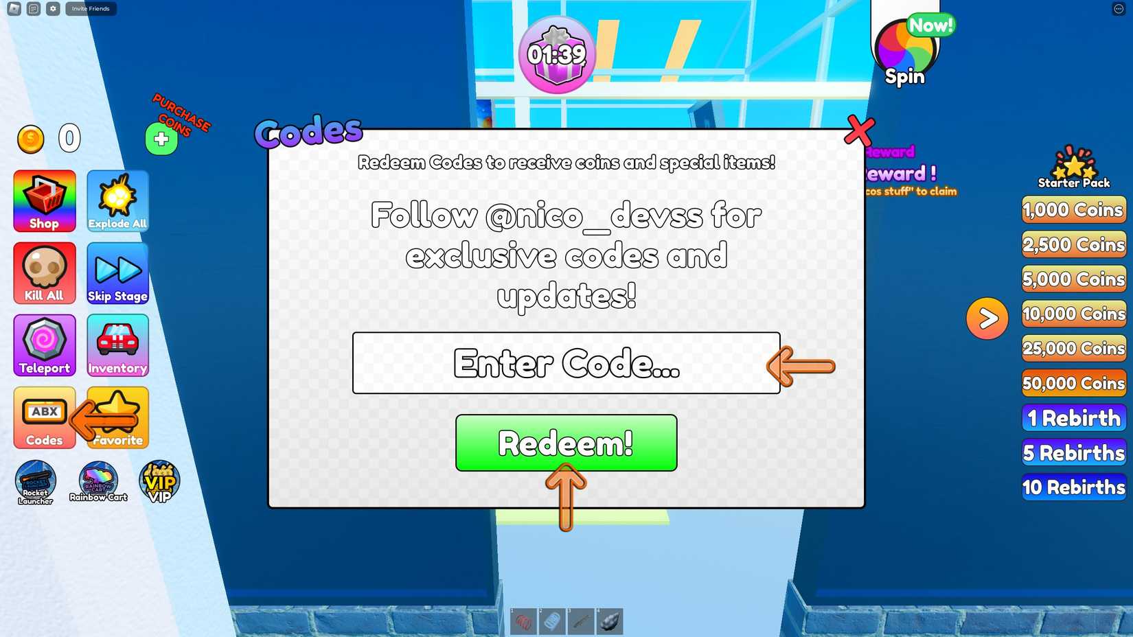 Cart Ride Simulator Codes - Roblox