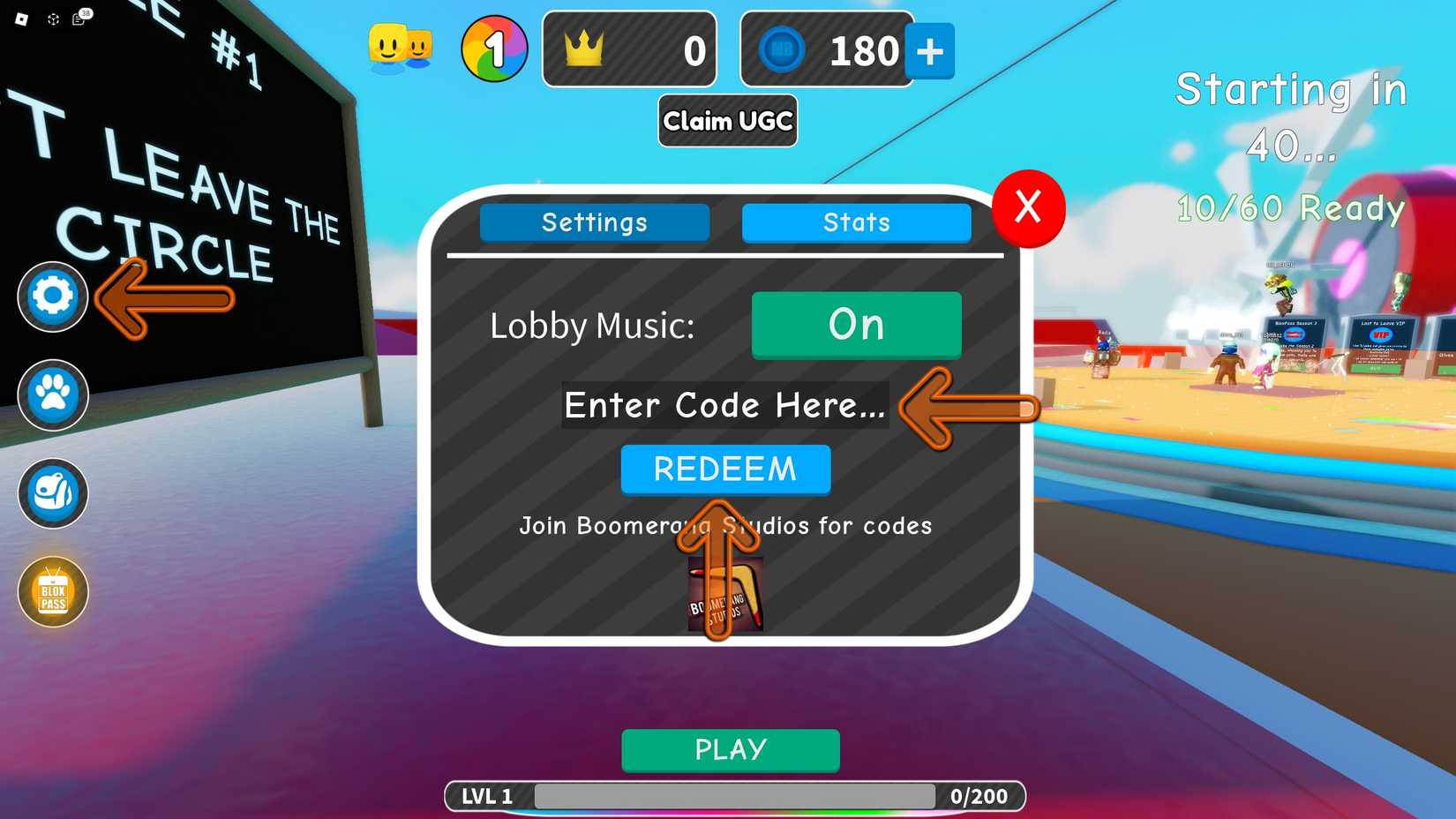 Last To Leave Codes - Roblox