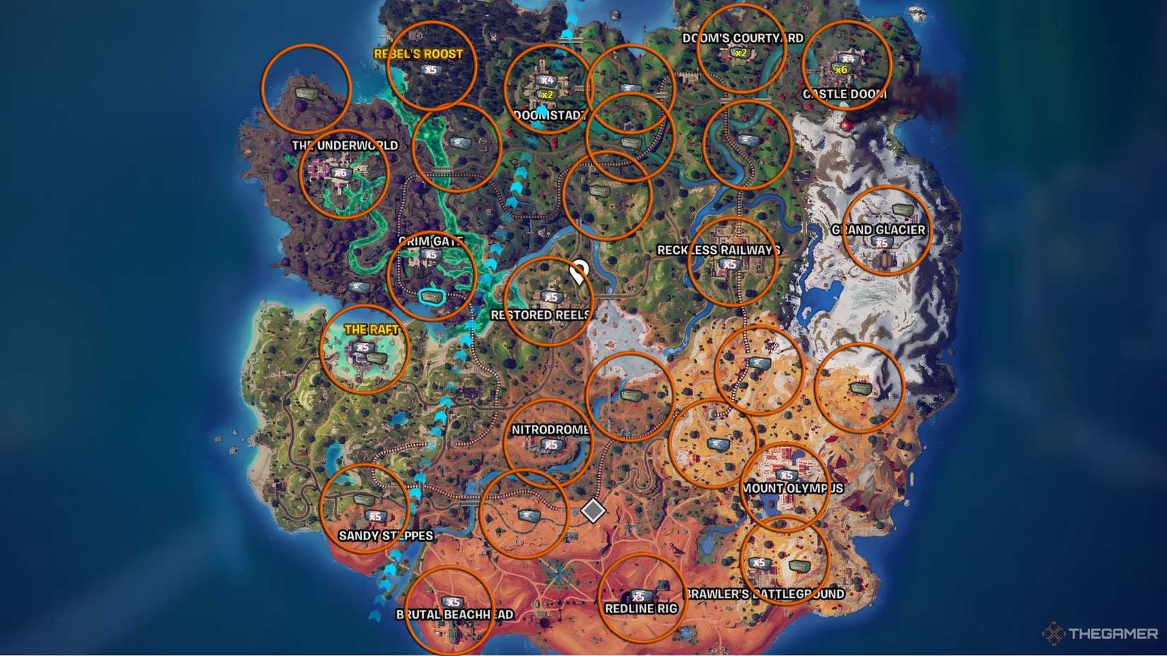 Where To Find The Avengers And Dr. Doom Chests In Fortnite