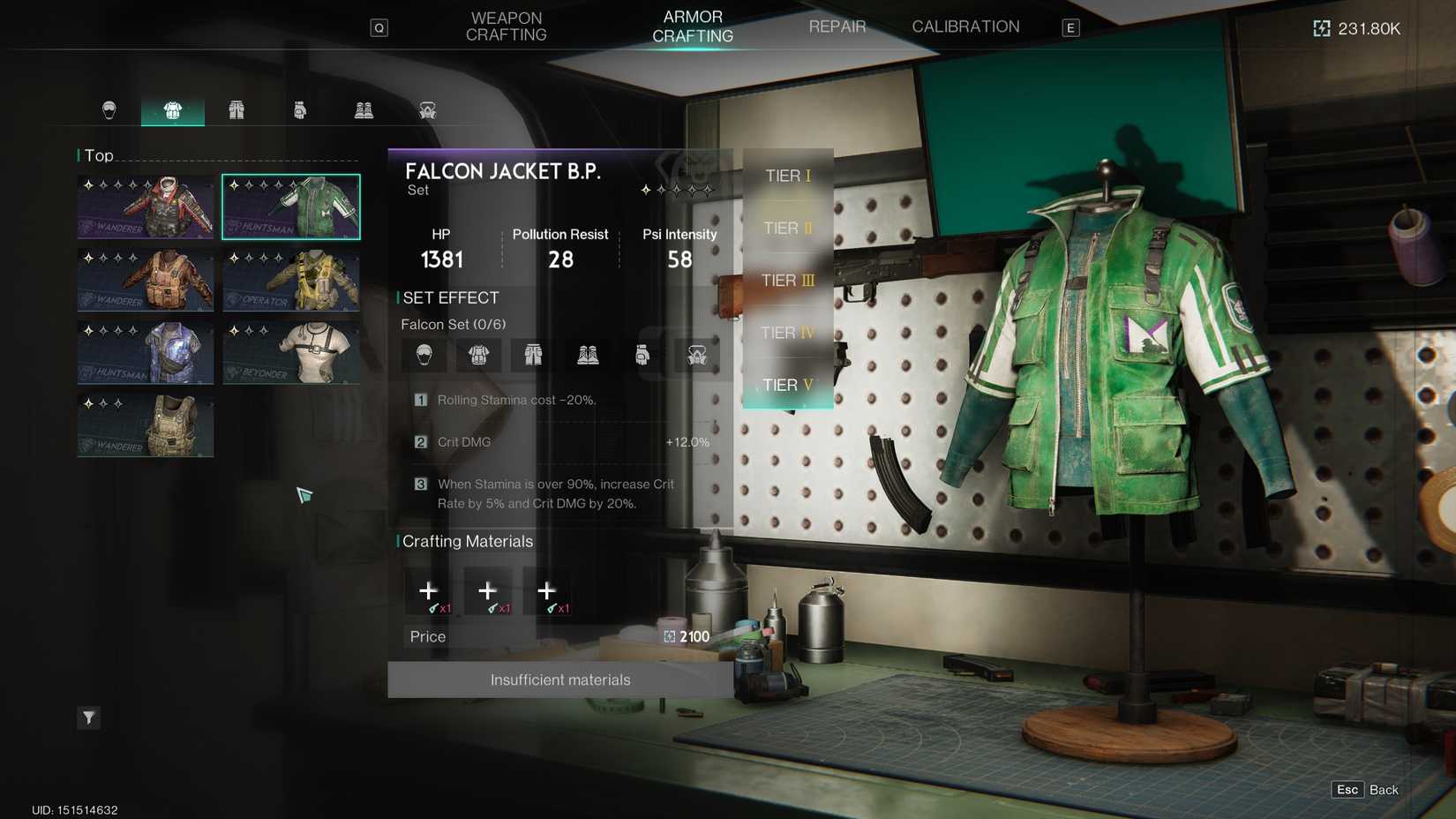 How To Get The Falcon Set In Once Human