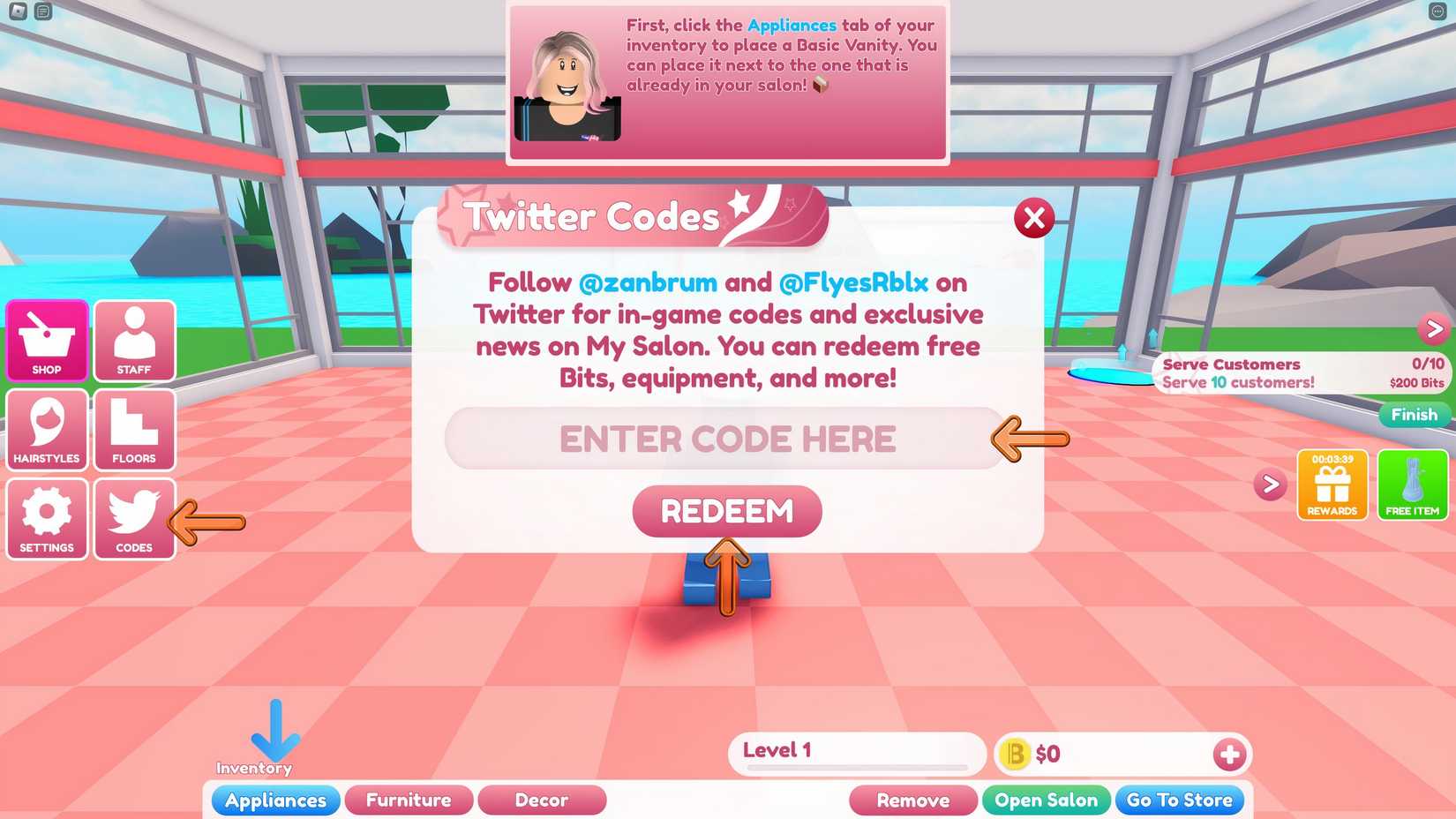 My Salon Tycoon Codes - Roblox