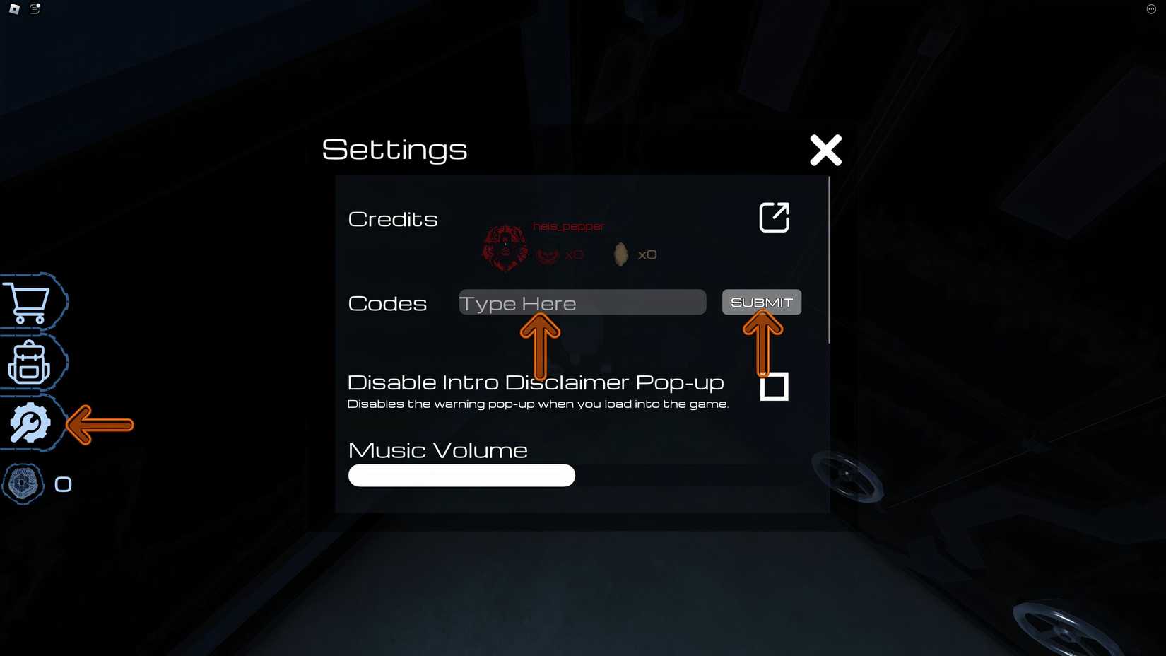 Pressure Codes - Roblox