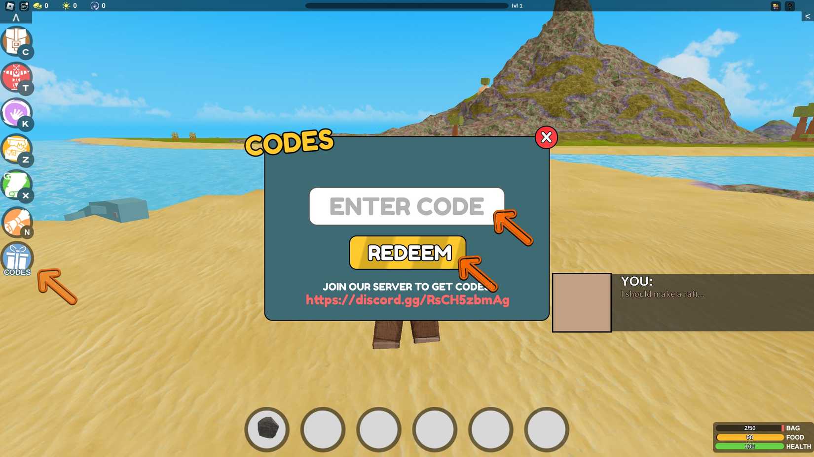 Survival Odyssey Codes - Roblox