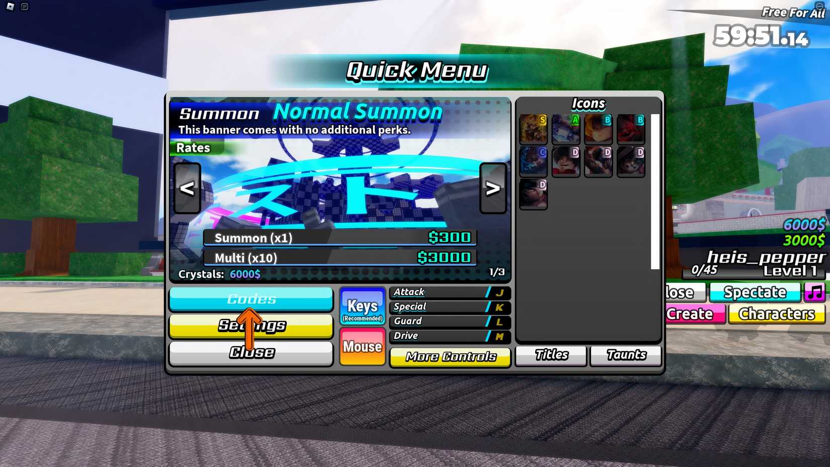 Shonen Smash Codes - Roblox