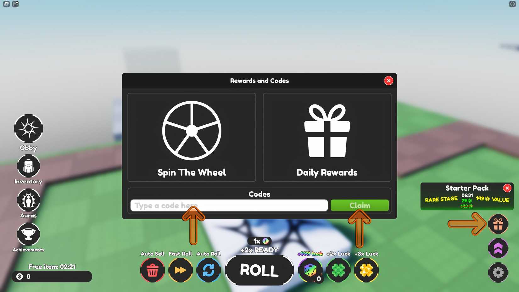 Obby RNG Codes - Roblox