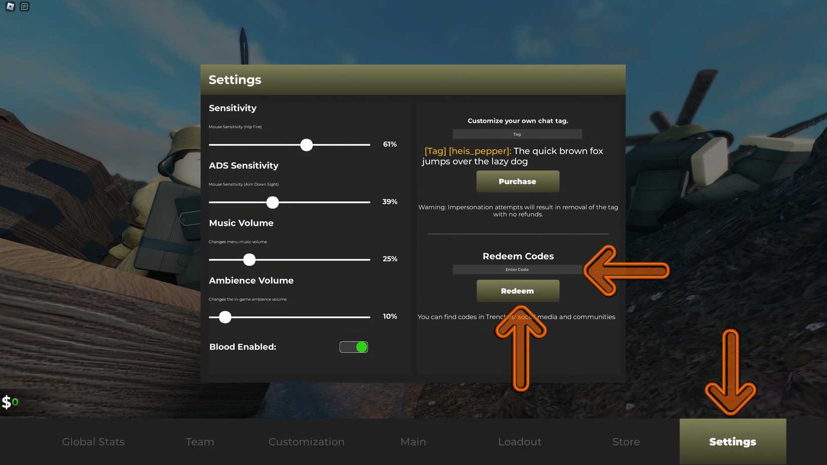 Trenches Codes - Roblox
