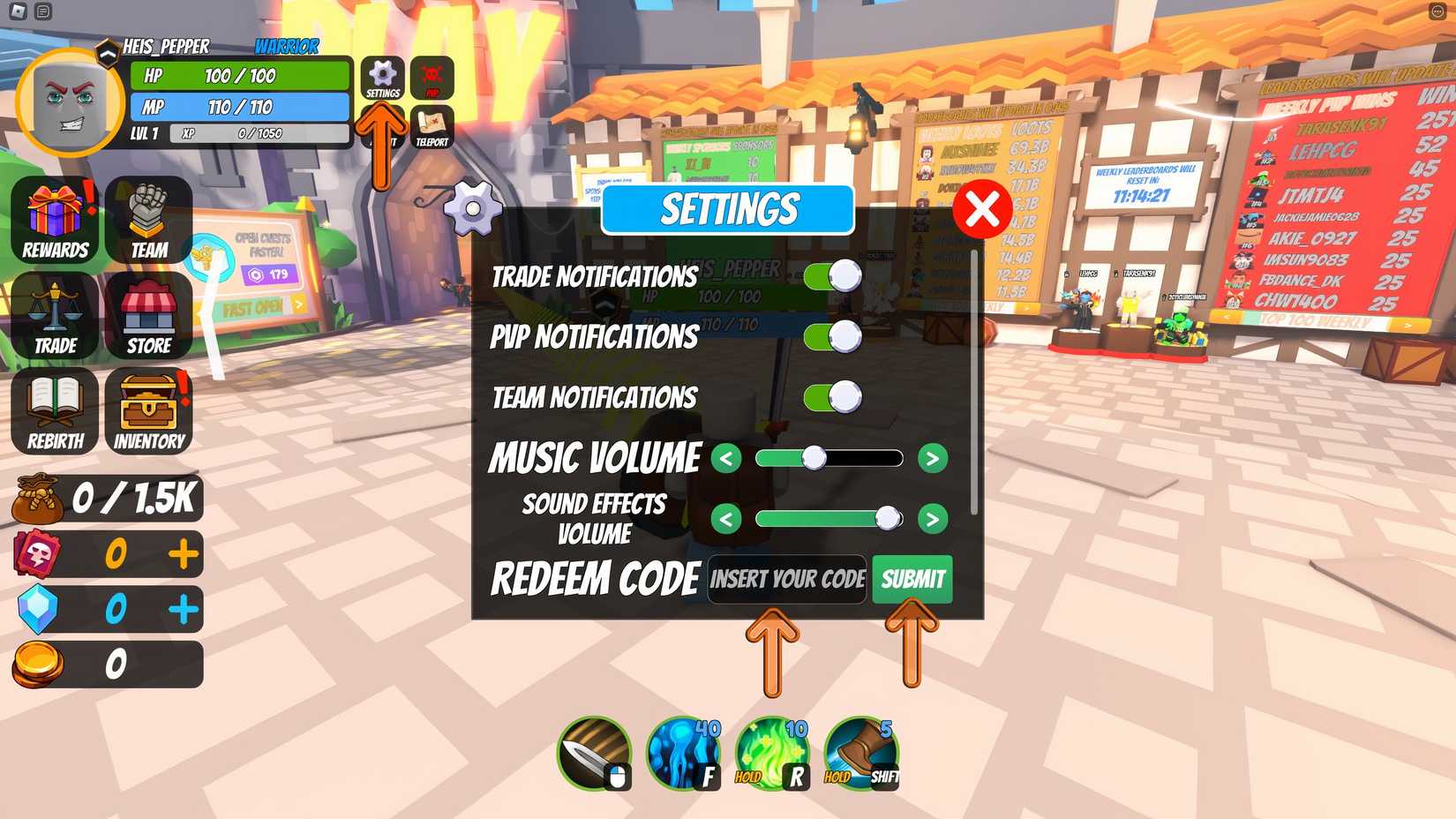 codes knight simulator