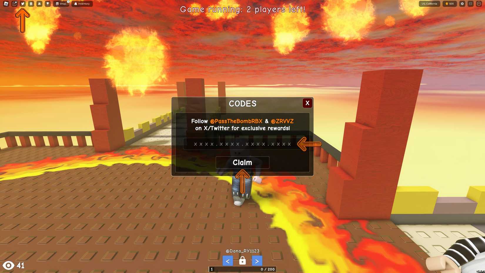 Pass The Bomb Codes - Roblox
