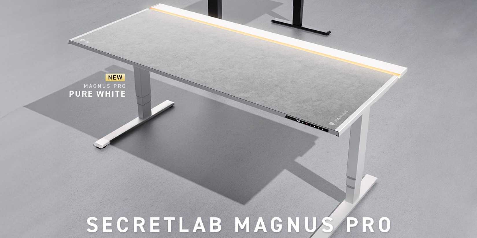 Secretlab Unveils The Sleek Pure White Magnus Standing Desk Collection