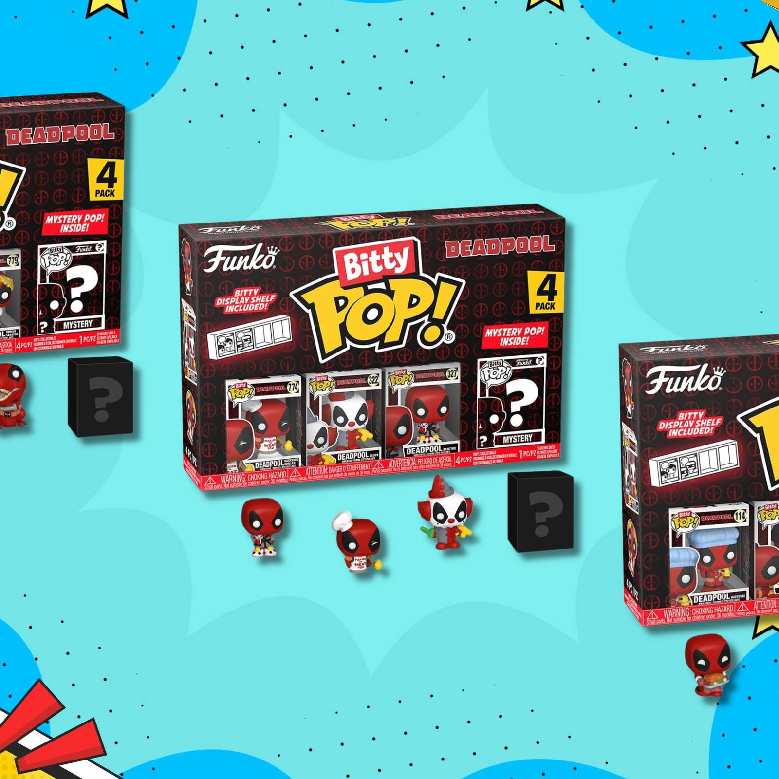 Mystery Box Collectors Kit Funko Pop! Marvel Deadpool Seasons Mystery ...