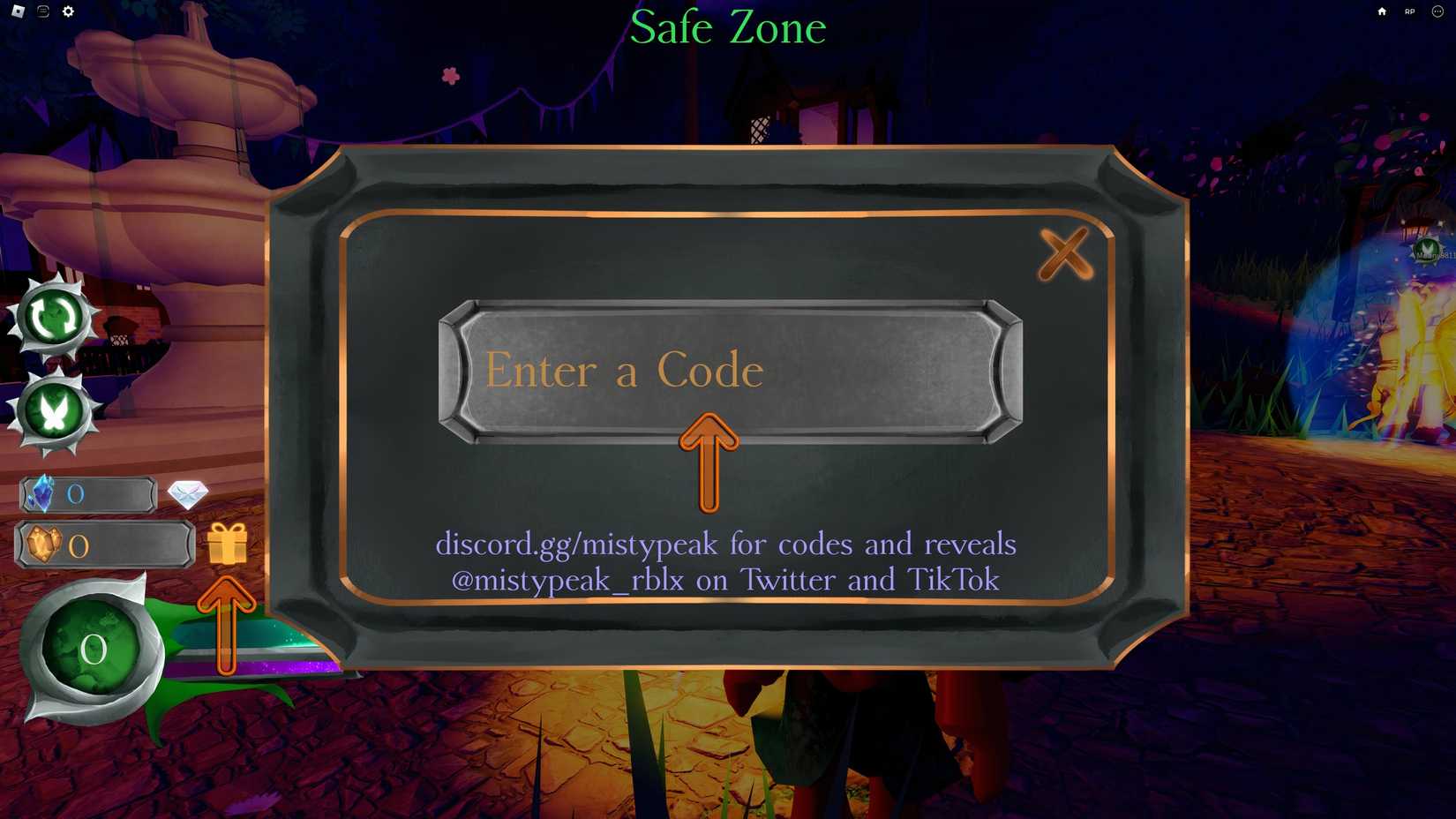 Mistypeak Codes - Roblox