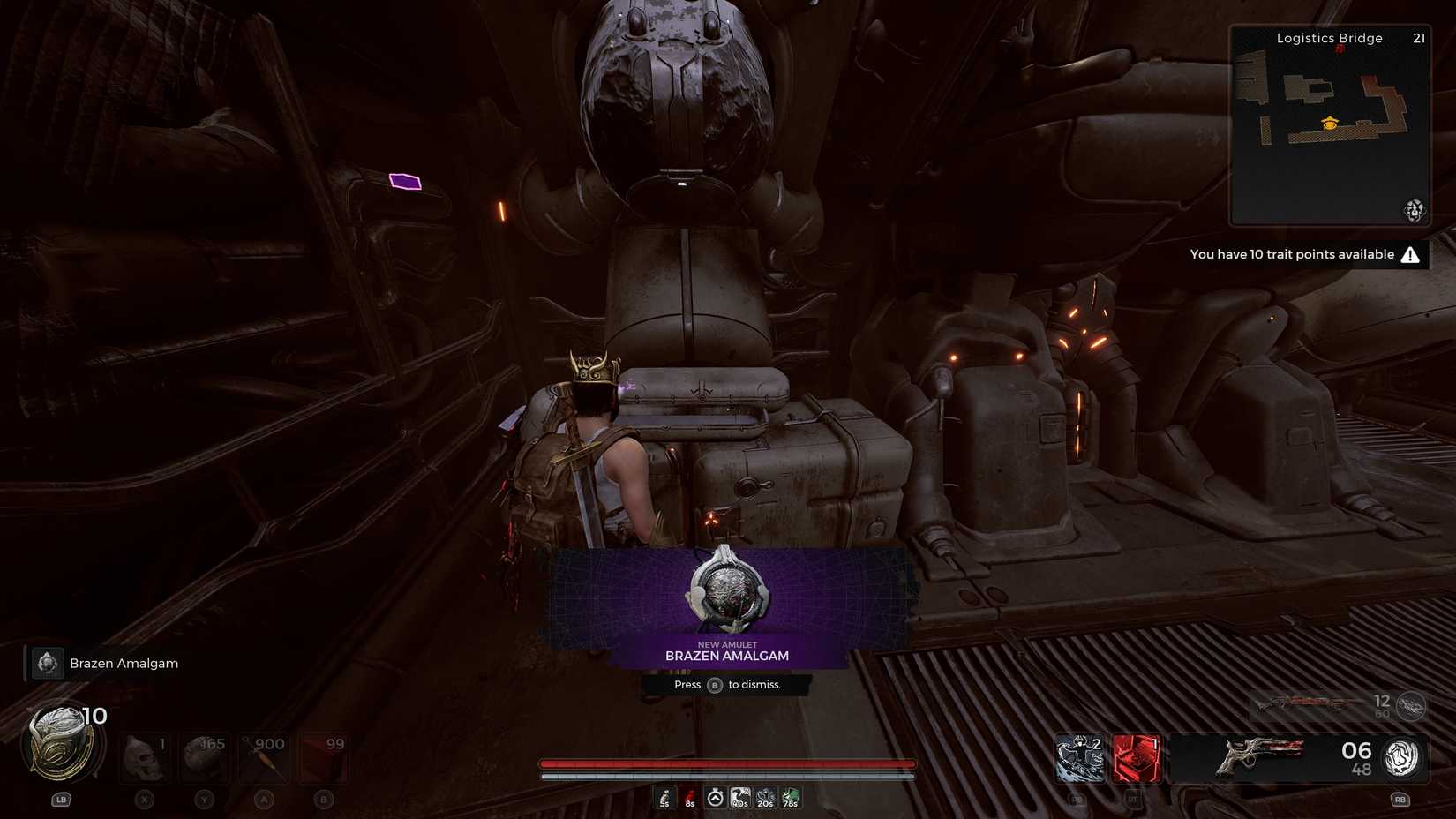 How To Get The Brazen Amalgam Amulet In Remnant 2: The Dark Horizon.