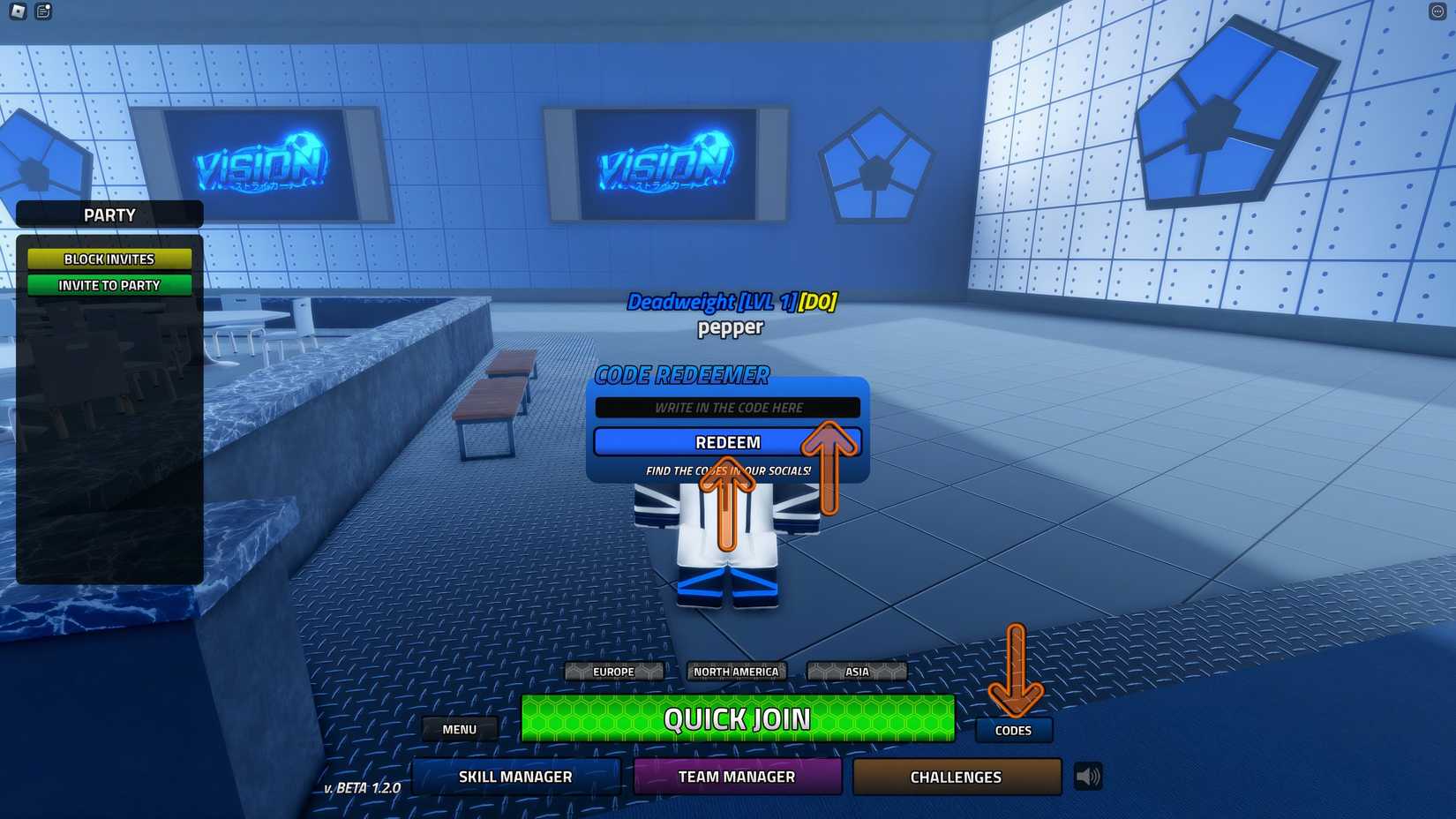 Vision Codes - Roblox