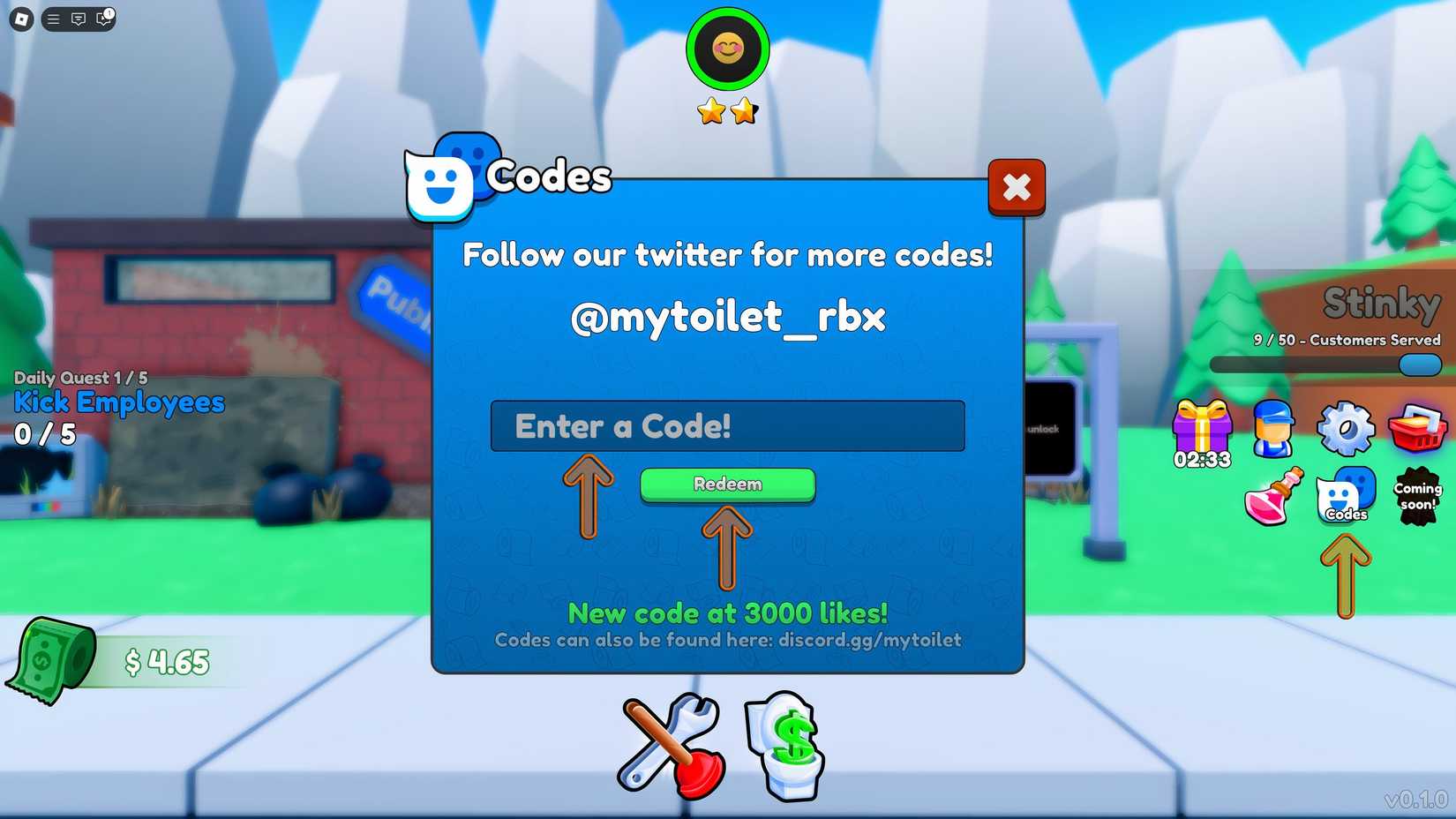 My Toilet Codes - Roblox