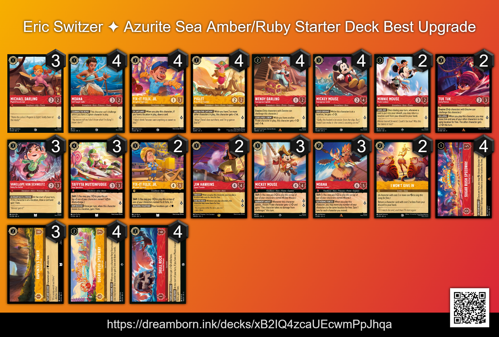How To Upgrade The Amber/Ruby Starter Deck From Azurite Sea – Disney ...
