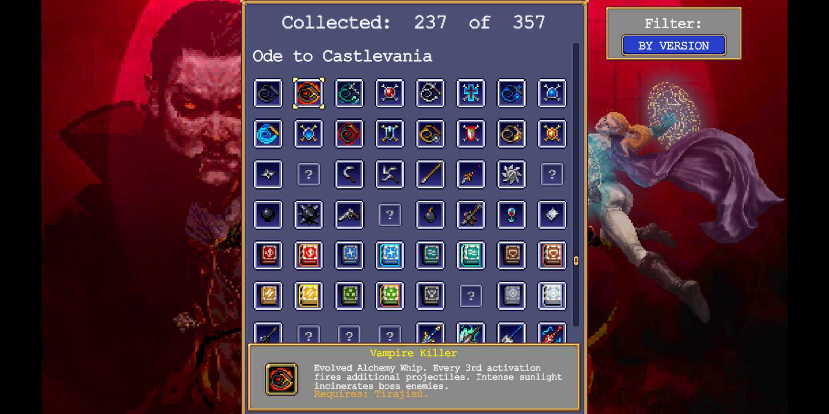 How To Unlock Every Weapon In Vampire Survivors: Ode To Castlevania DLC