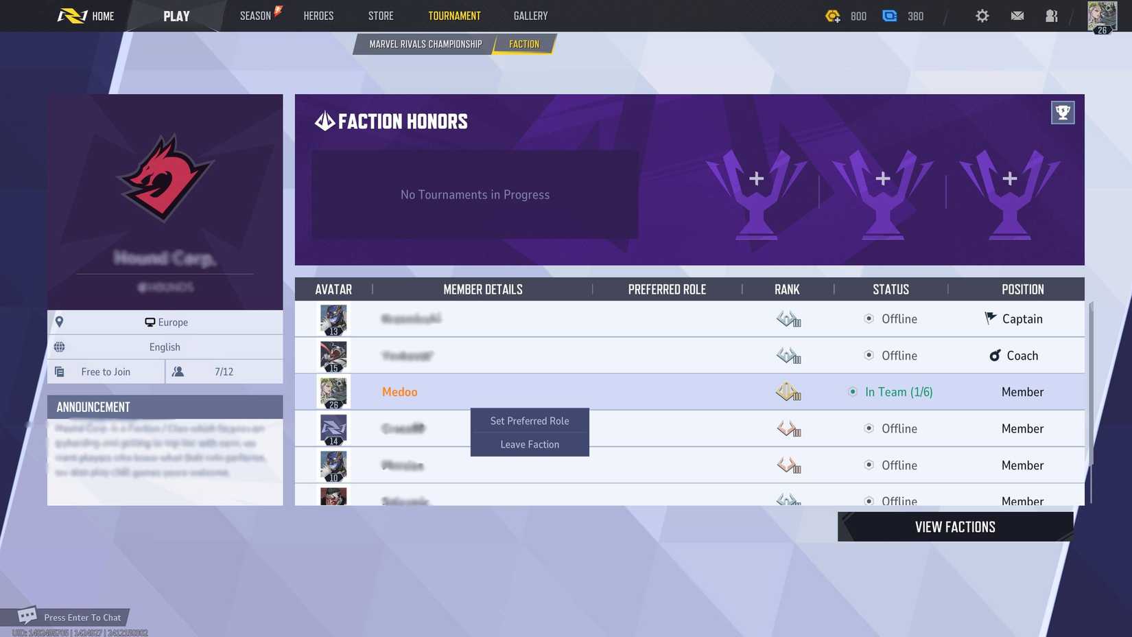 How To Leave Faction In Marvel Rivals