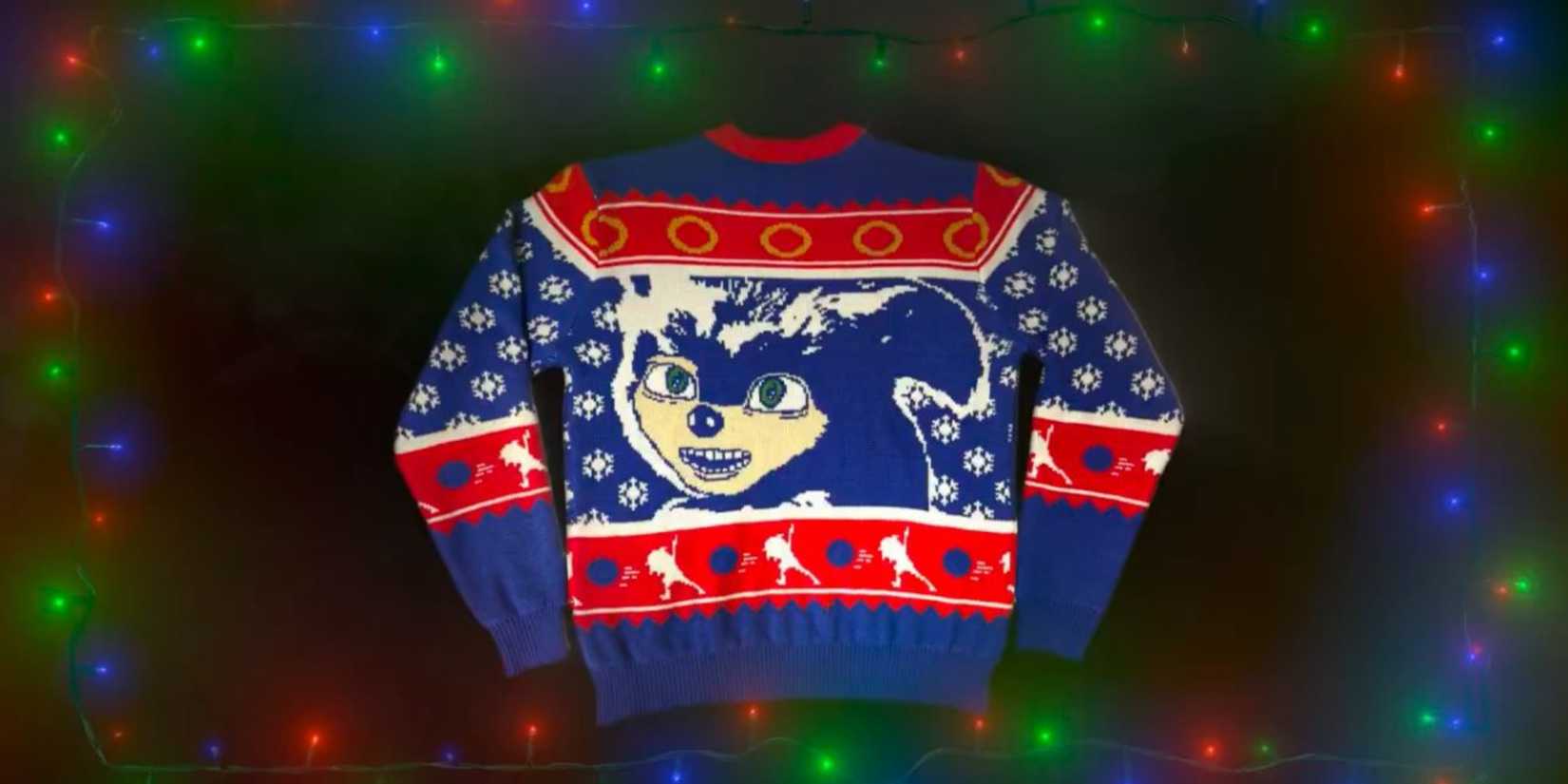 Sonic's Original Movie Design Has Been Revived For A Christmas Sweater
