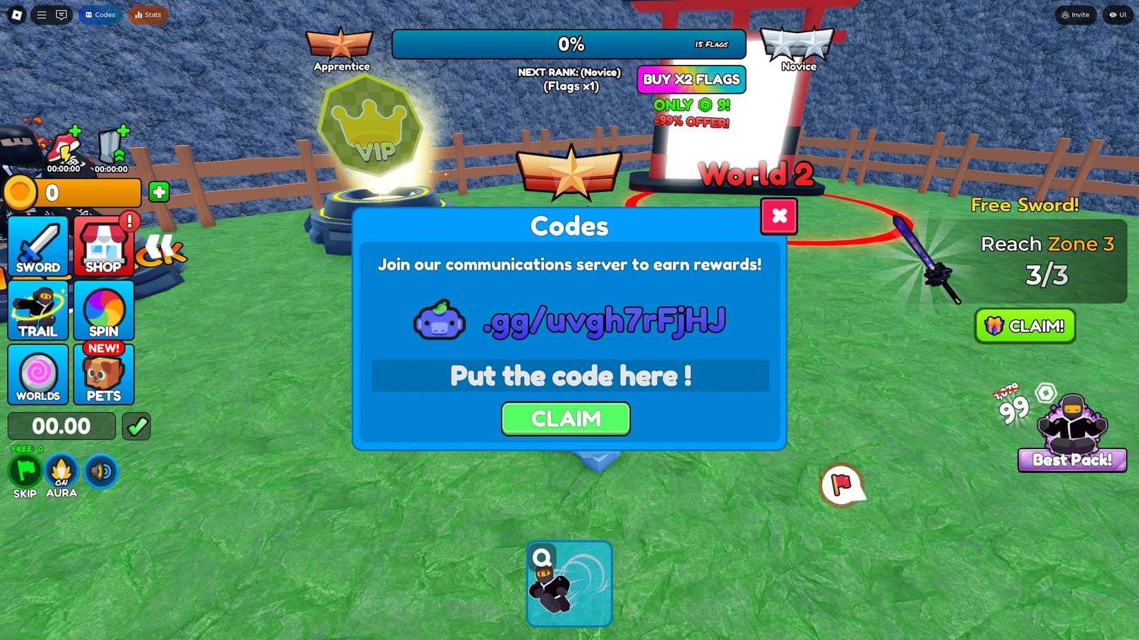 Ninja Parkour Codes - Roblox
