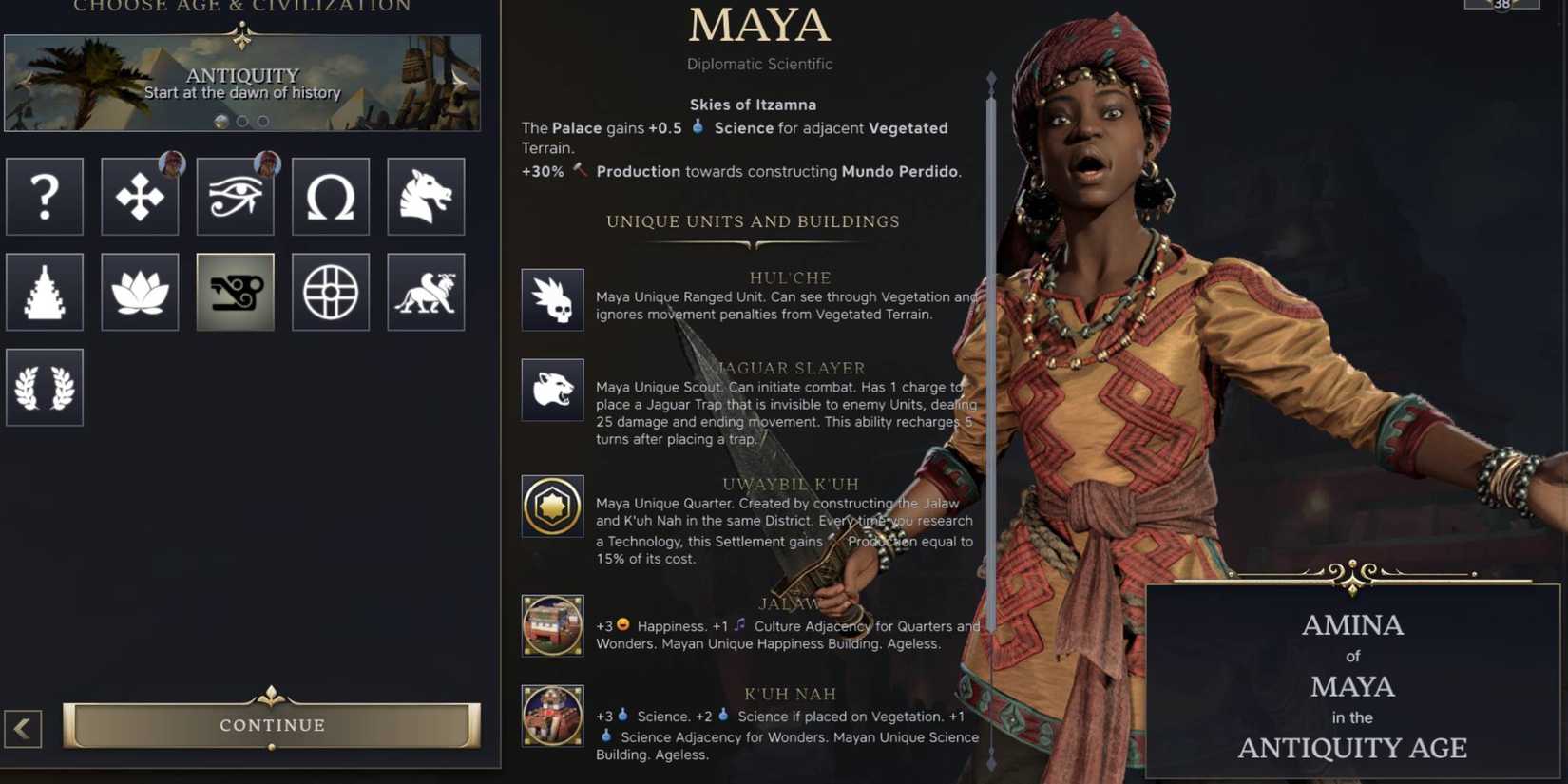 Leader Guide For Amina In Civilization 7