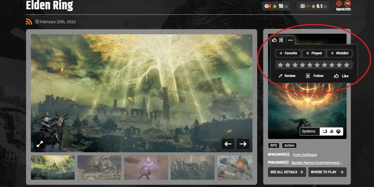 Game Rant DB Launches With Over 10,000 Video Games To Rate And Review