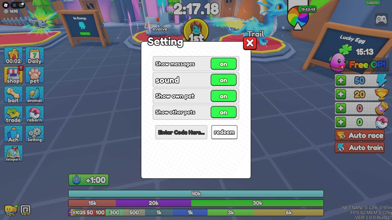 Pets League Race Codes - Roblox