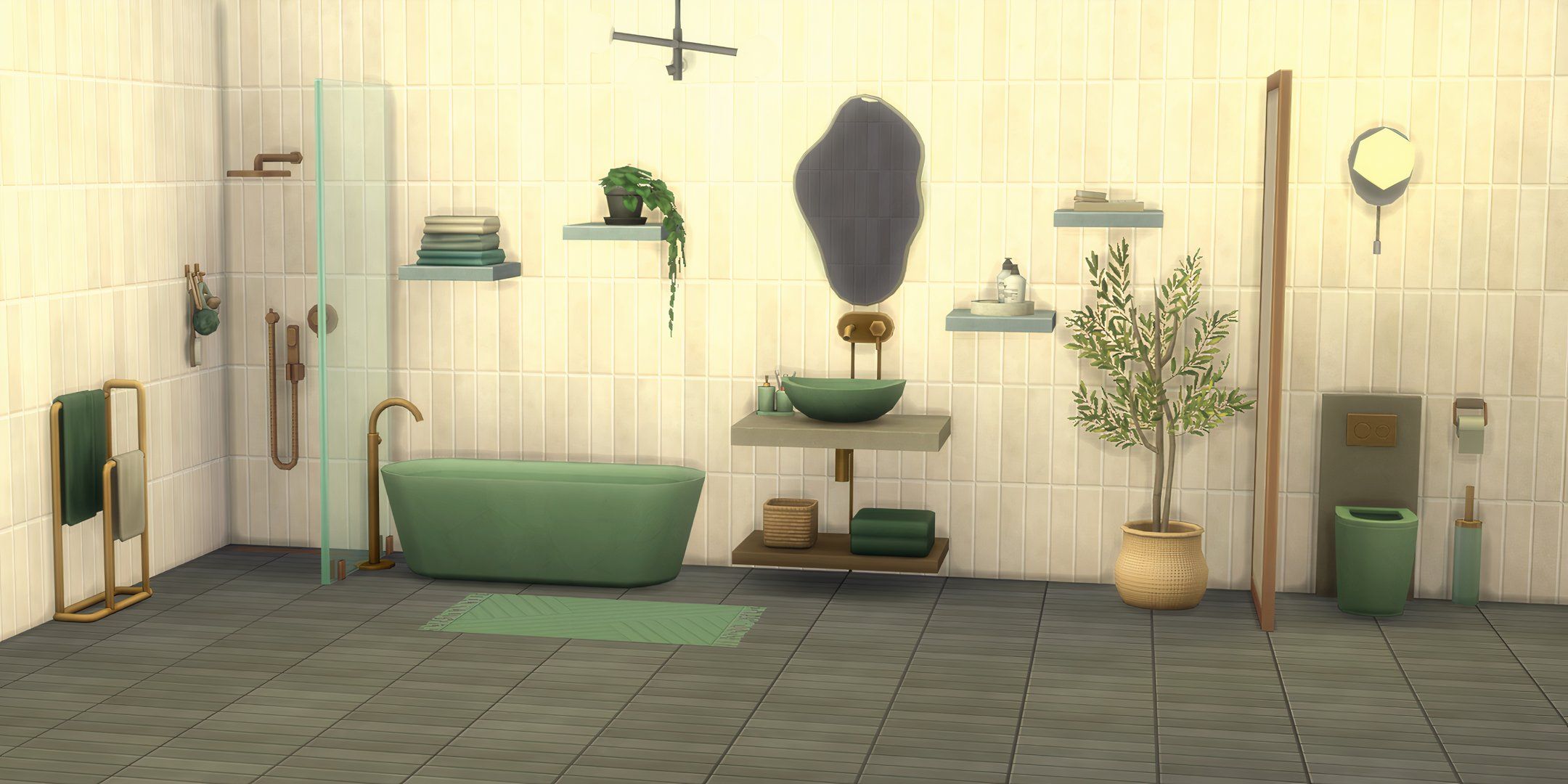 Everything Included In The Sims 4: Sleek Bathroom Kit