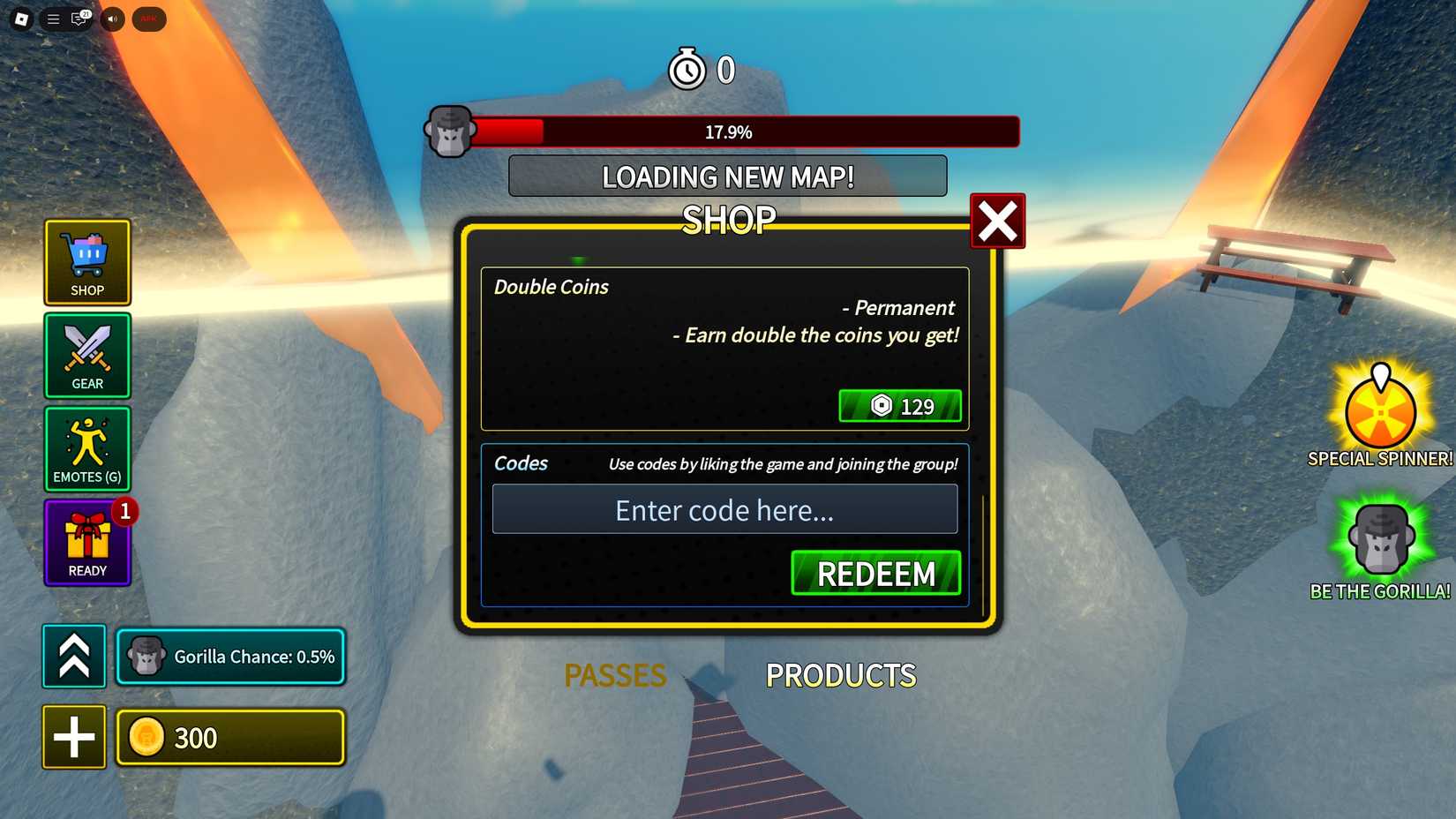 Gorilla VS Humans Codes - Roblox