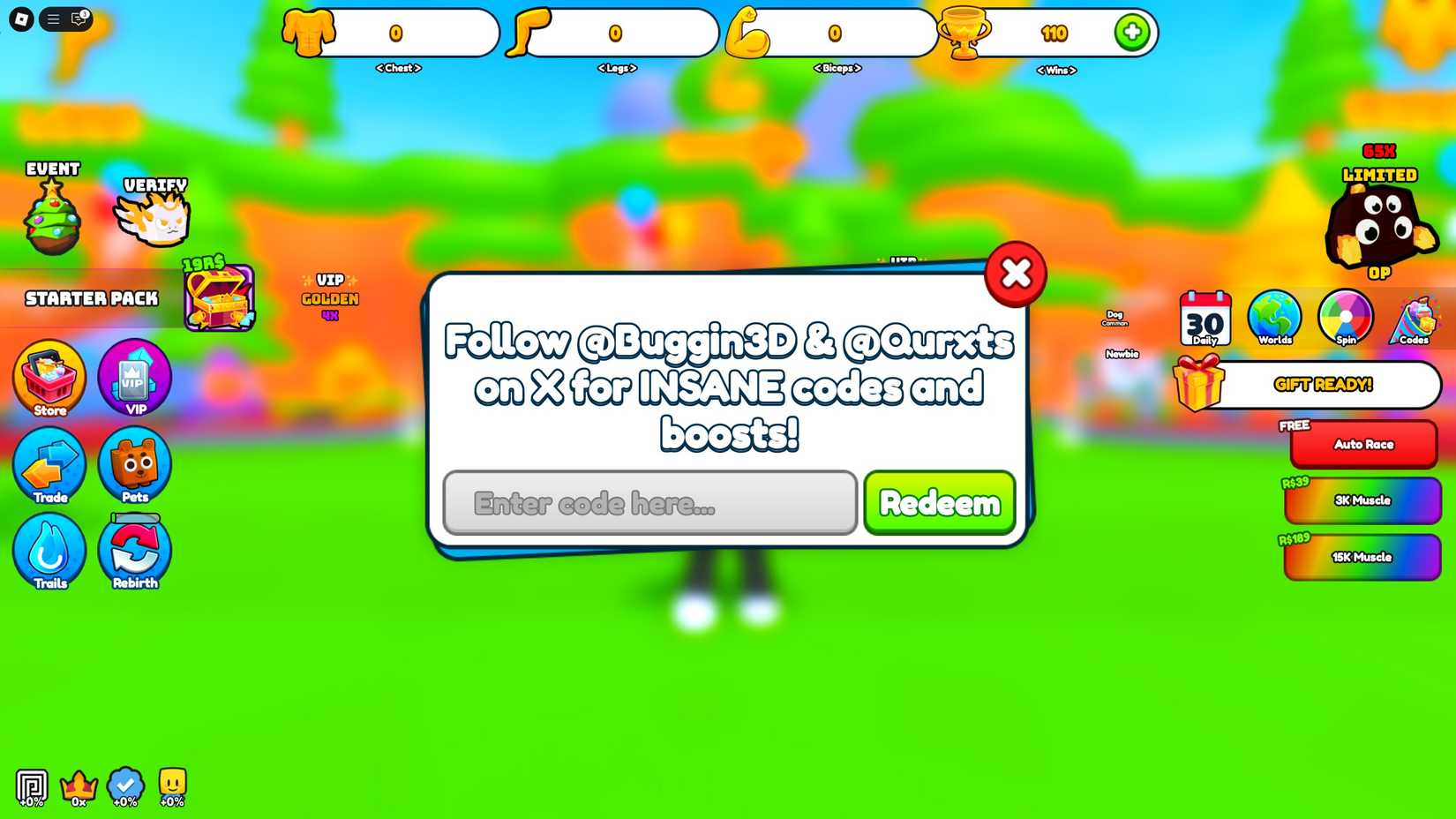 Get Strong And Race Codes - Roblox