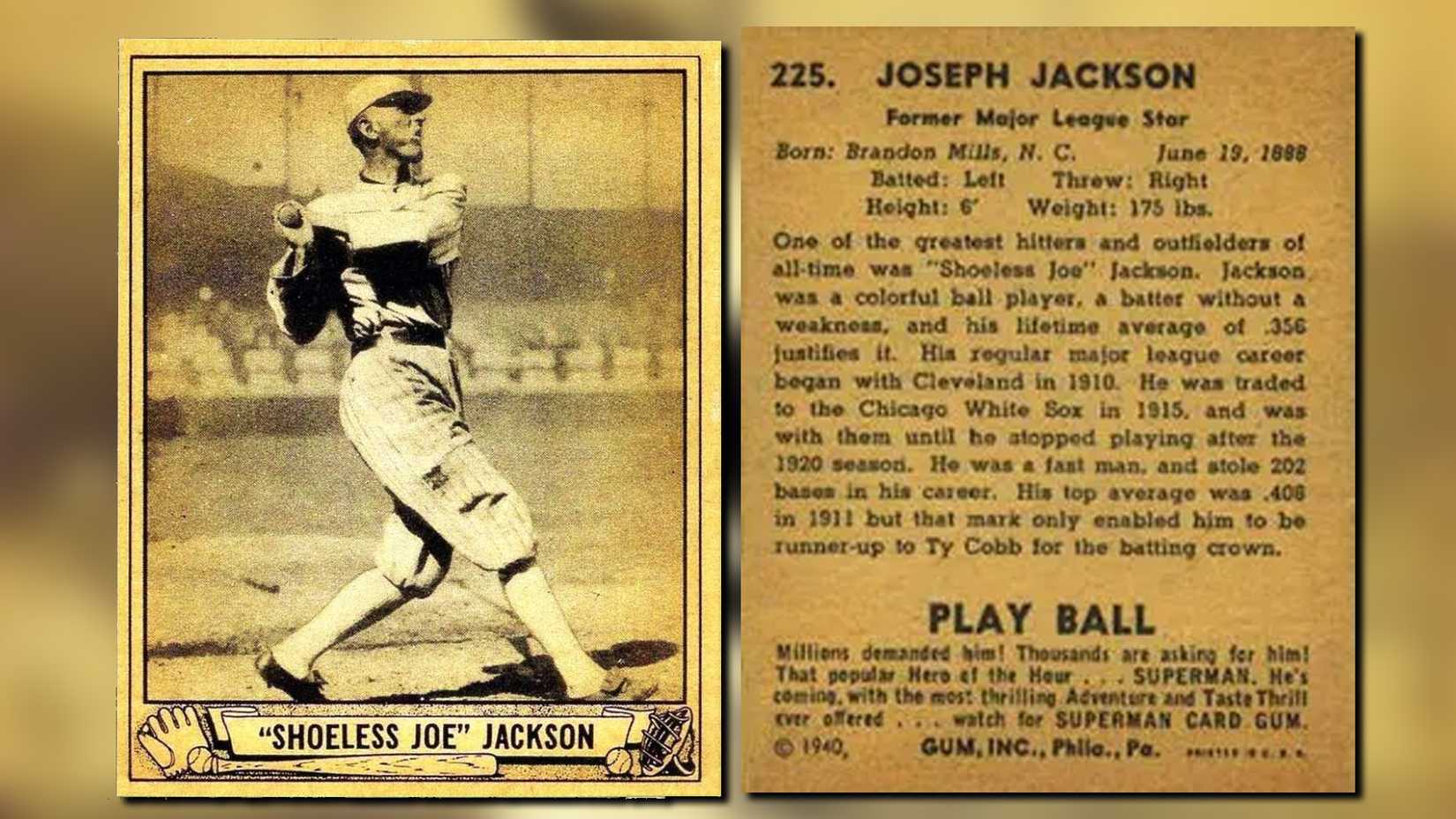 The Most Valuable Shoeless Joe Jackson Baseball Cards