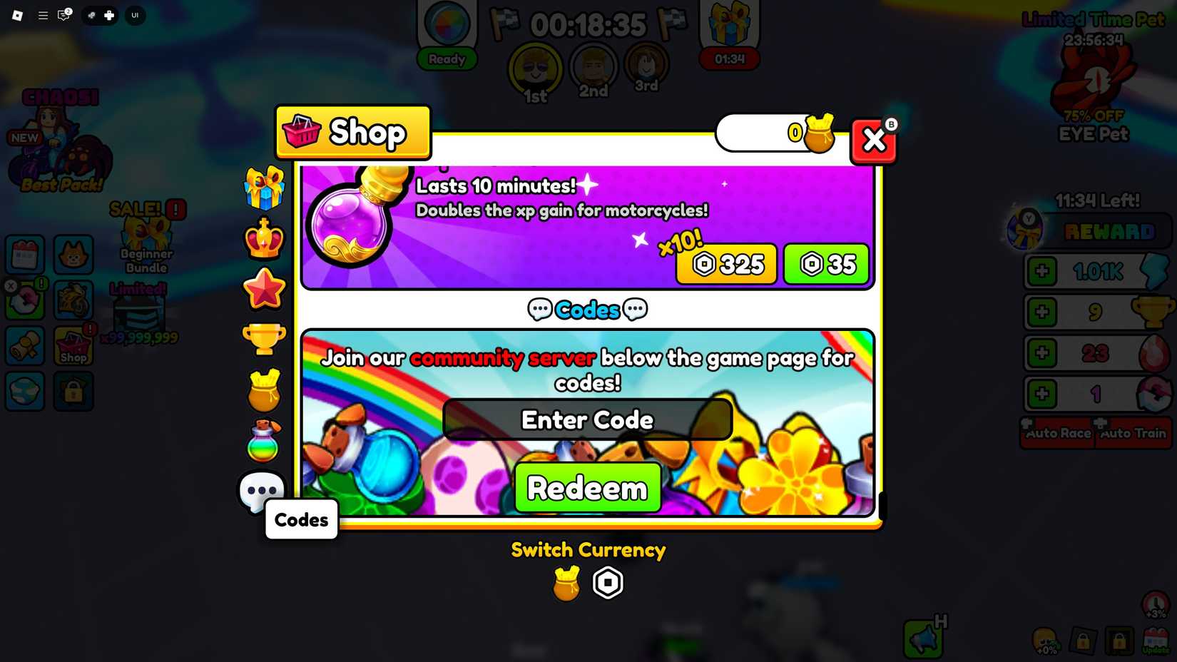 Motorcycle Racing Codes - Roblox