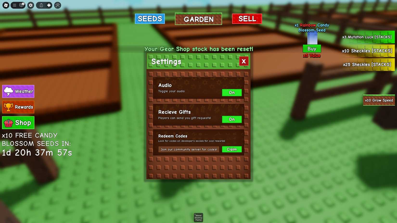 Grow A Garden Modded Codes - Roblox
