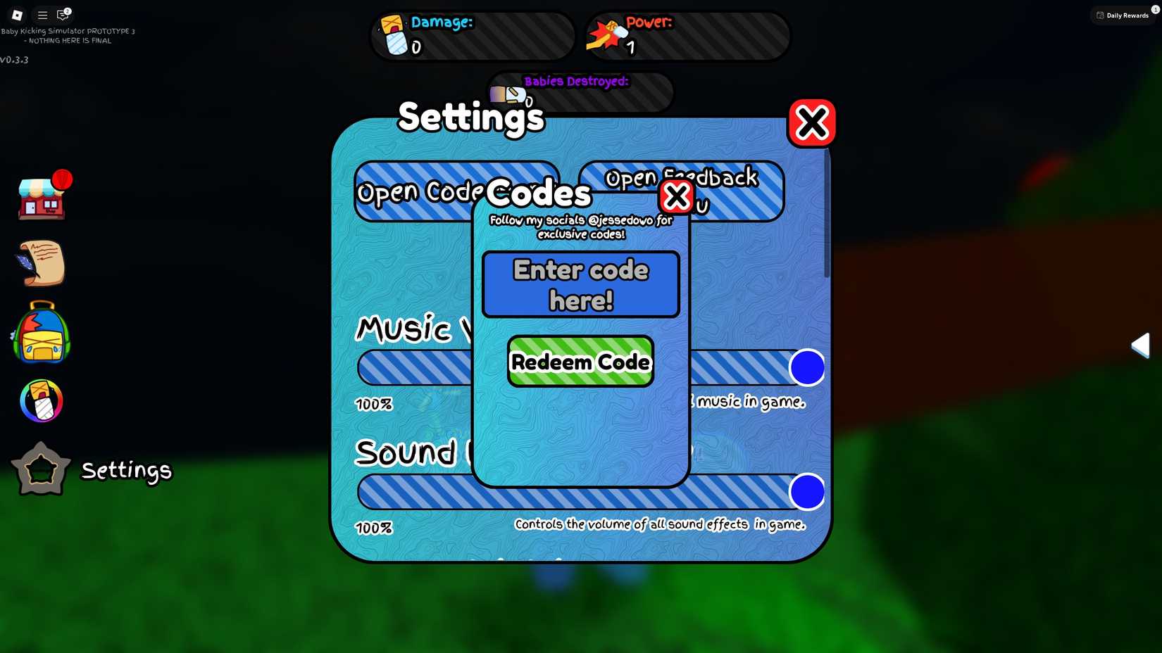 Baby Kicking Simulator Codes - Roblox