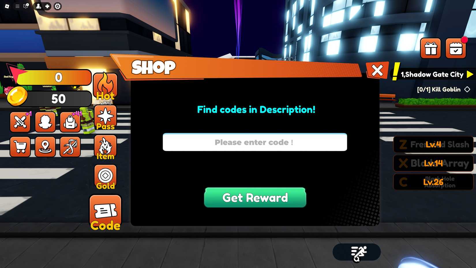 Arise-Shadow Hunt Codes - Roblox